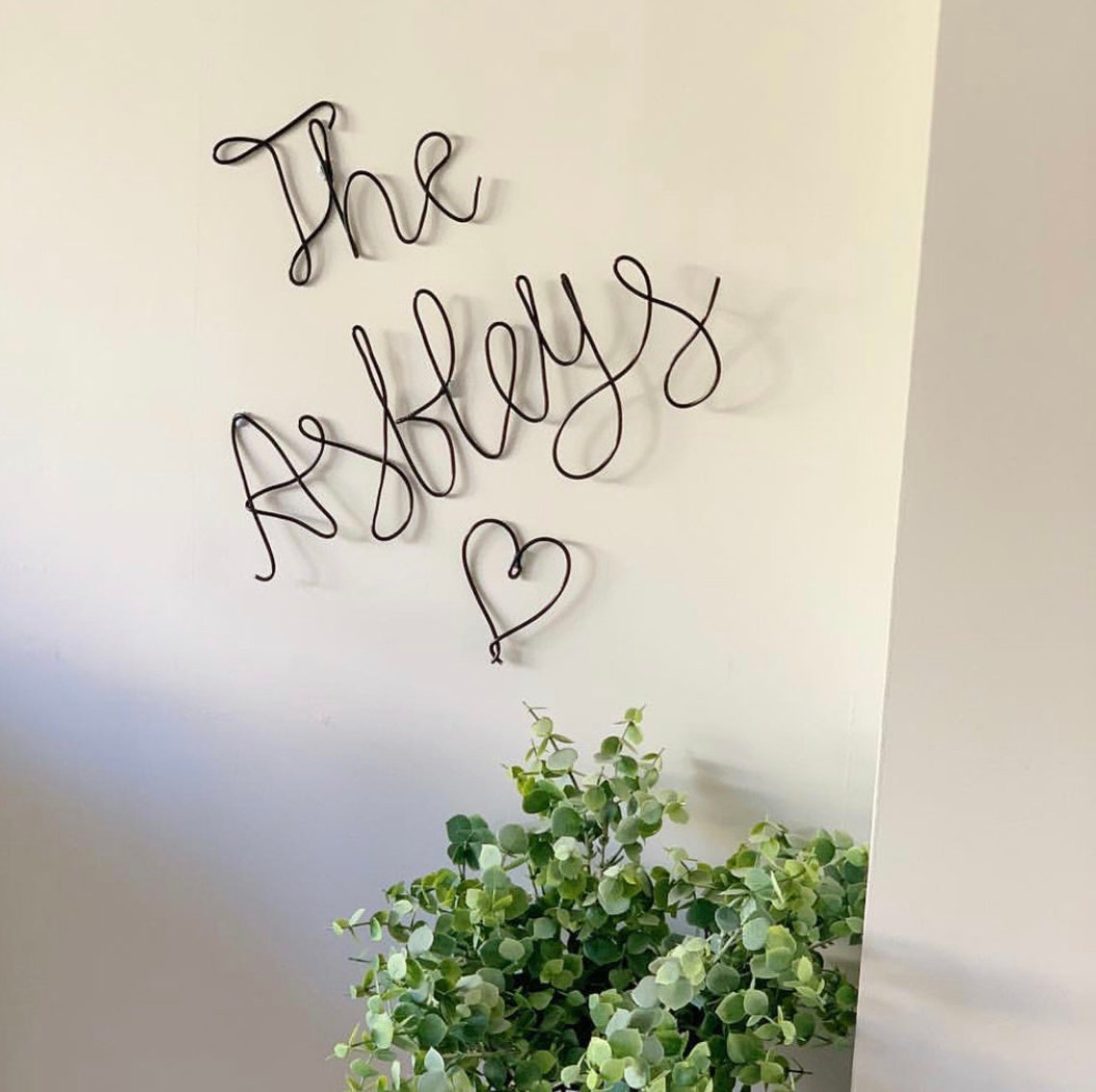 Wire Family Name Sign Family Name Wall Artwire Typography - Etsy UK