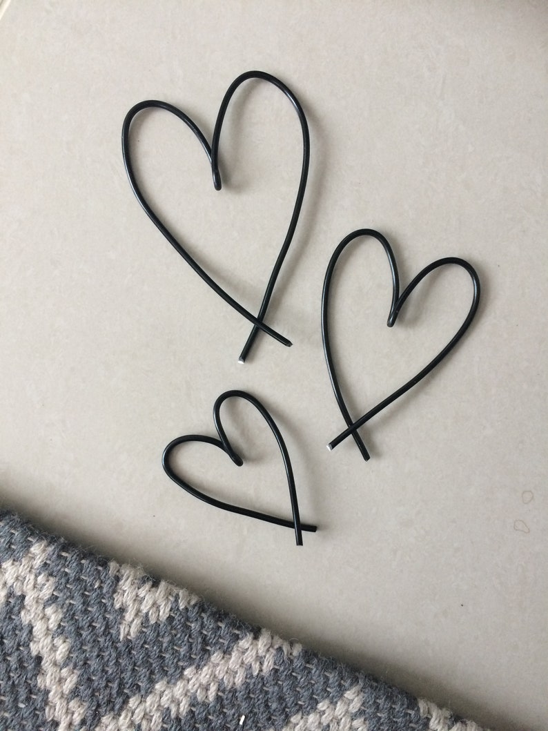Trio of Wire Hearts Wire Heart Decoration - Etsy