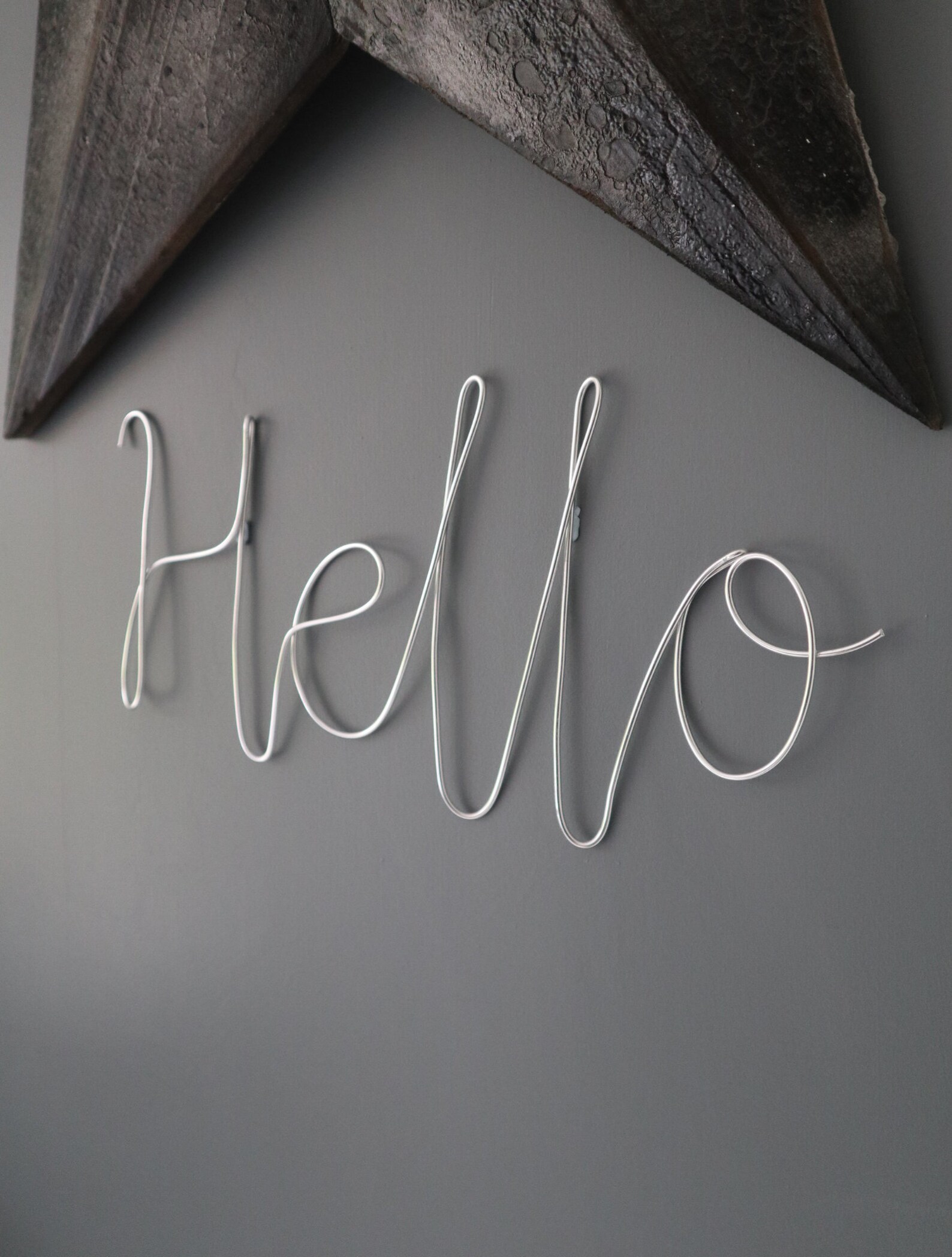 Wire Hello Decoration, Wire Typography, Wire Art, Wire Wall Art, Wire ...