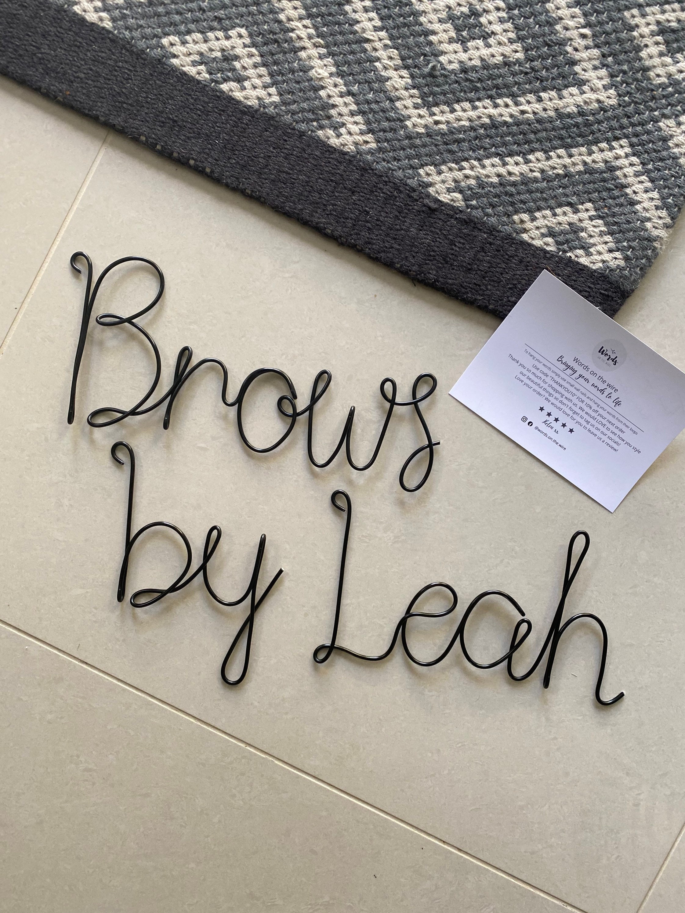 Wire Family Name Sign Family Name Wall Artwire Typography - Etsy UK