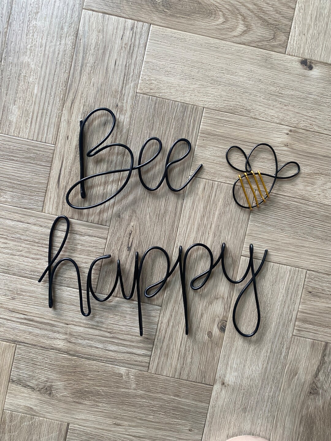 Wire Bee Happy Wall Quotes, Wire Art, Wire Wall Art - Etsy