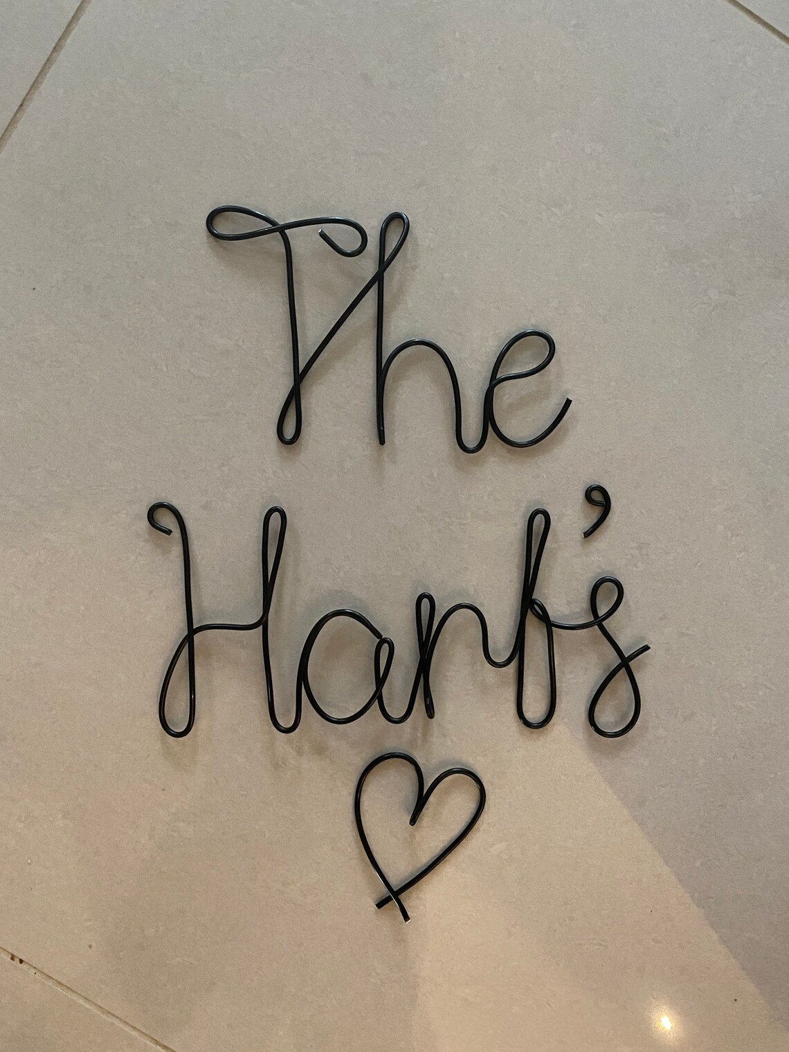 Wire Family Name Sign Family Name Wall Artwire Typography - Etsy UK