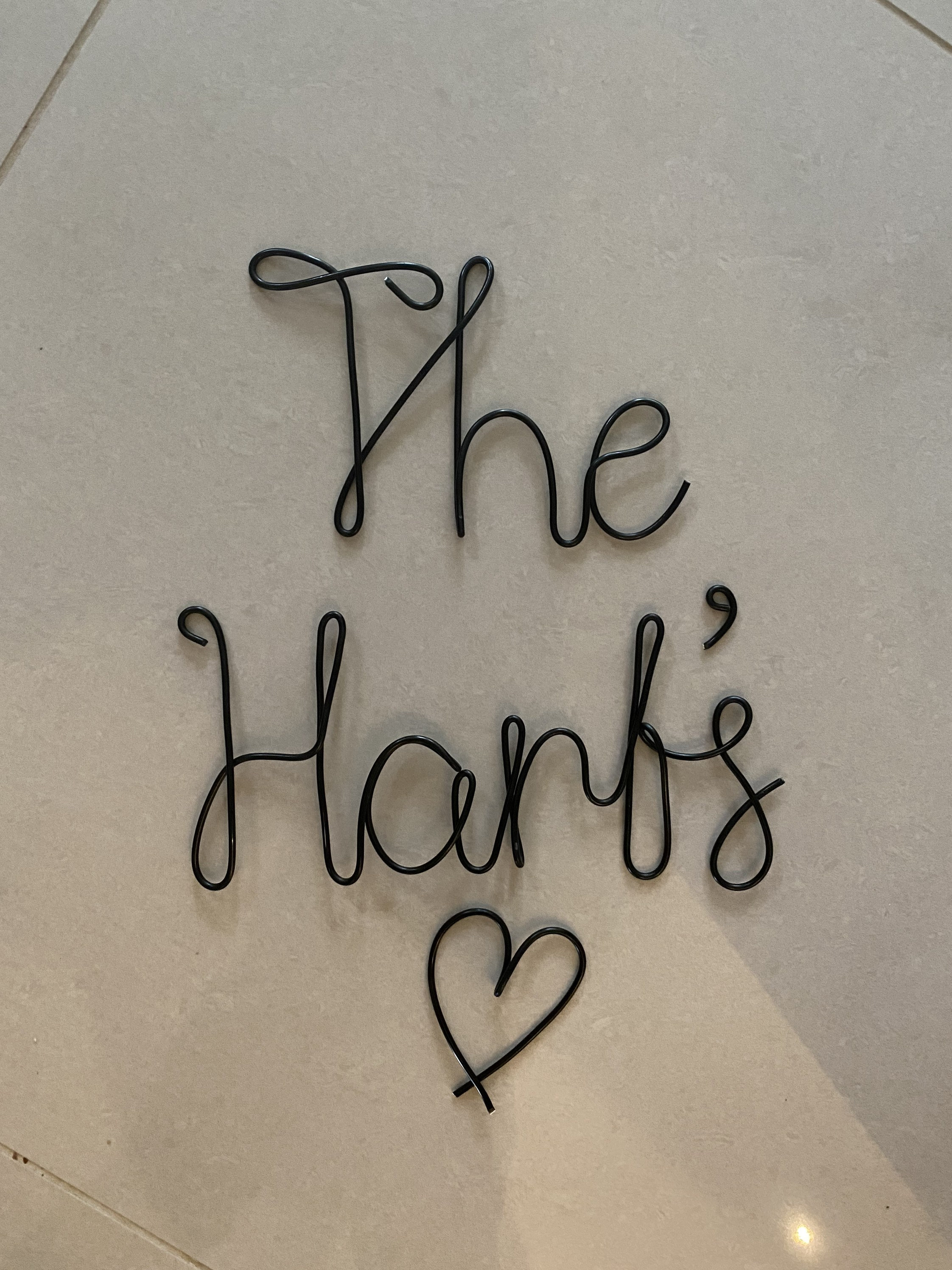 Wire Family Name Sign Family Name Wall Artwire Typography - Etsy UK