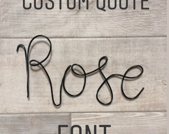 Wire Words, Dylan Font, Wire Wall Art, Custom Bespoke Wire Words ...
