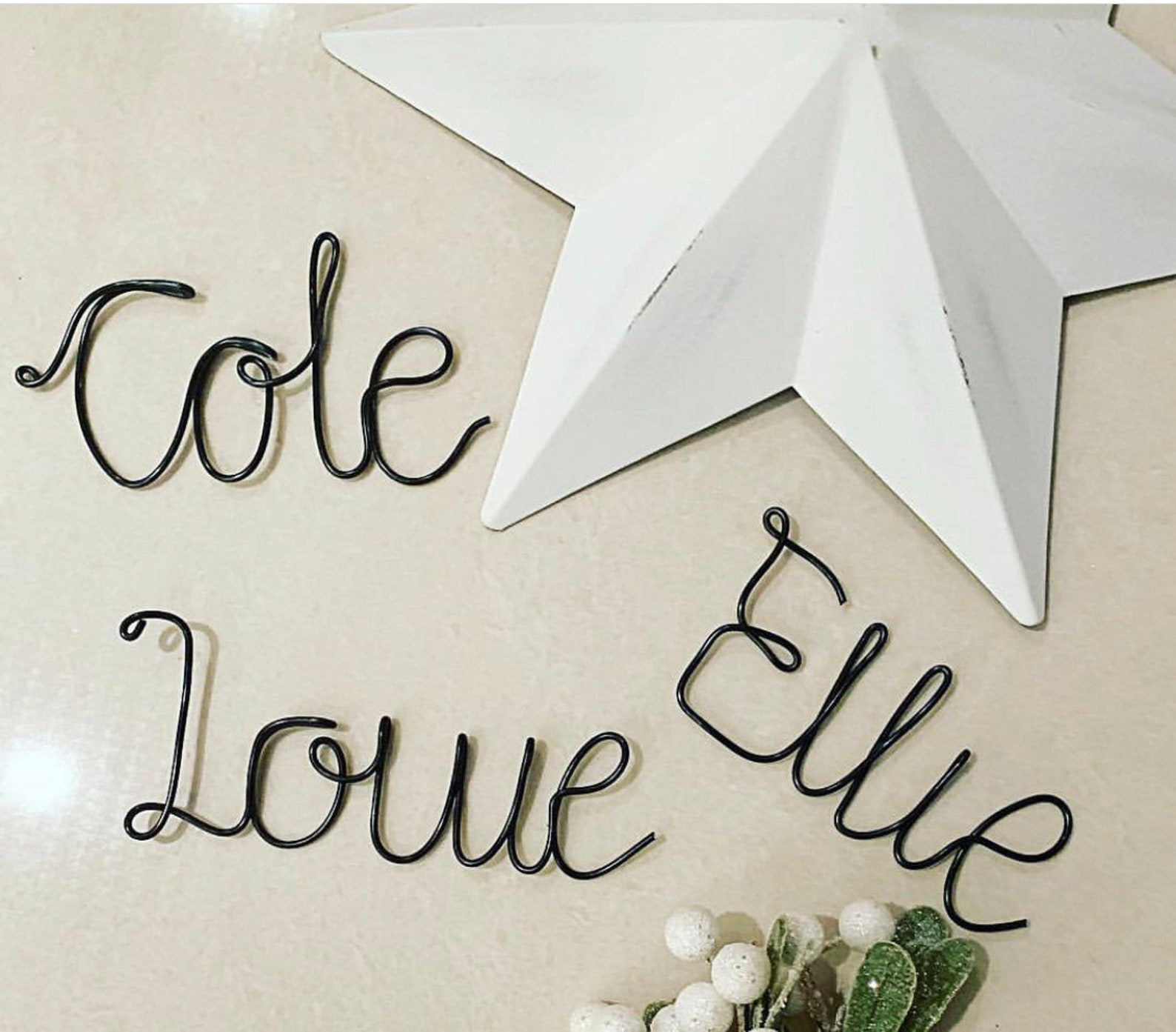 Wire Words Teacher Font Wire Wall Art Custom Bespoke Wire | Etsy