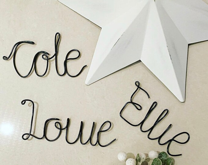 Wire Words, Dylan Font, Wire Wall Art, Custom Bespoke Wire Words ...