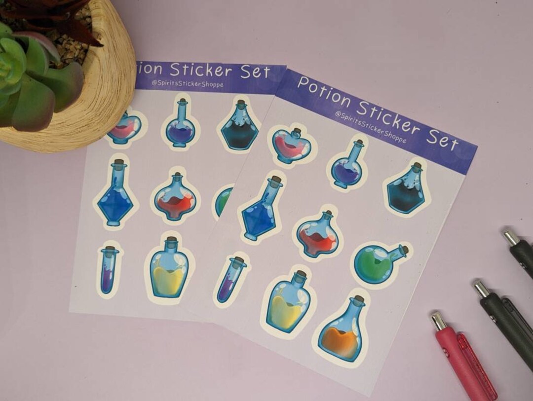 Potion Bottle Sticker Sheet Halloween Sticker Sheet, Cute Sticker ...