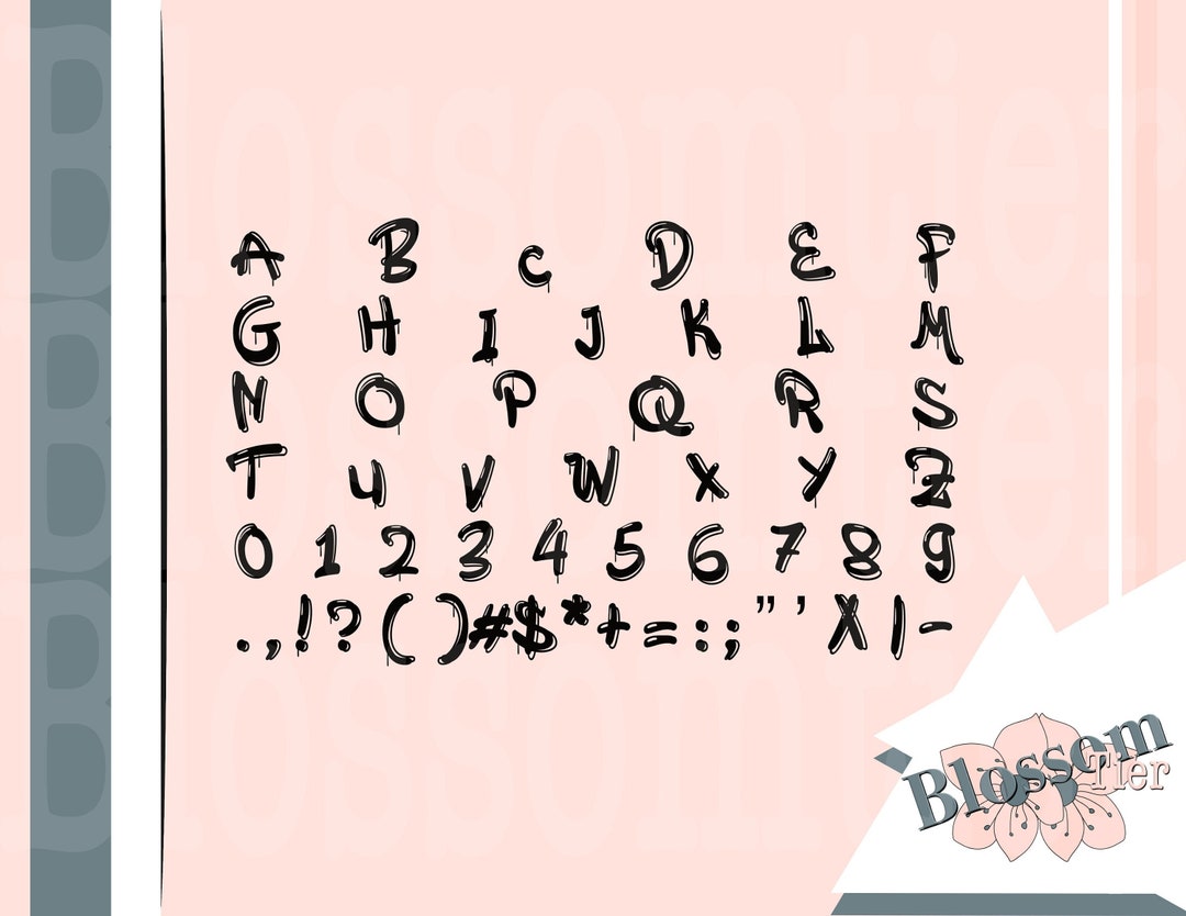 Dripping Font / Gothic Font / SVG Drip Font / Brush Font Svg / - Etsy ...