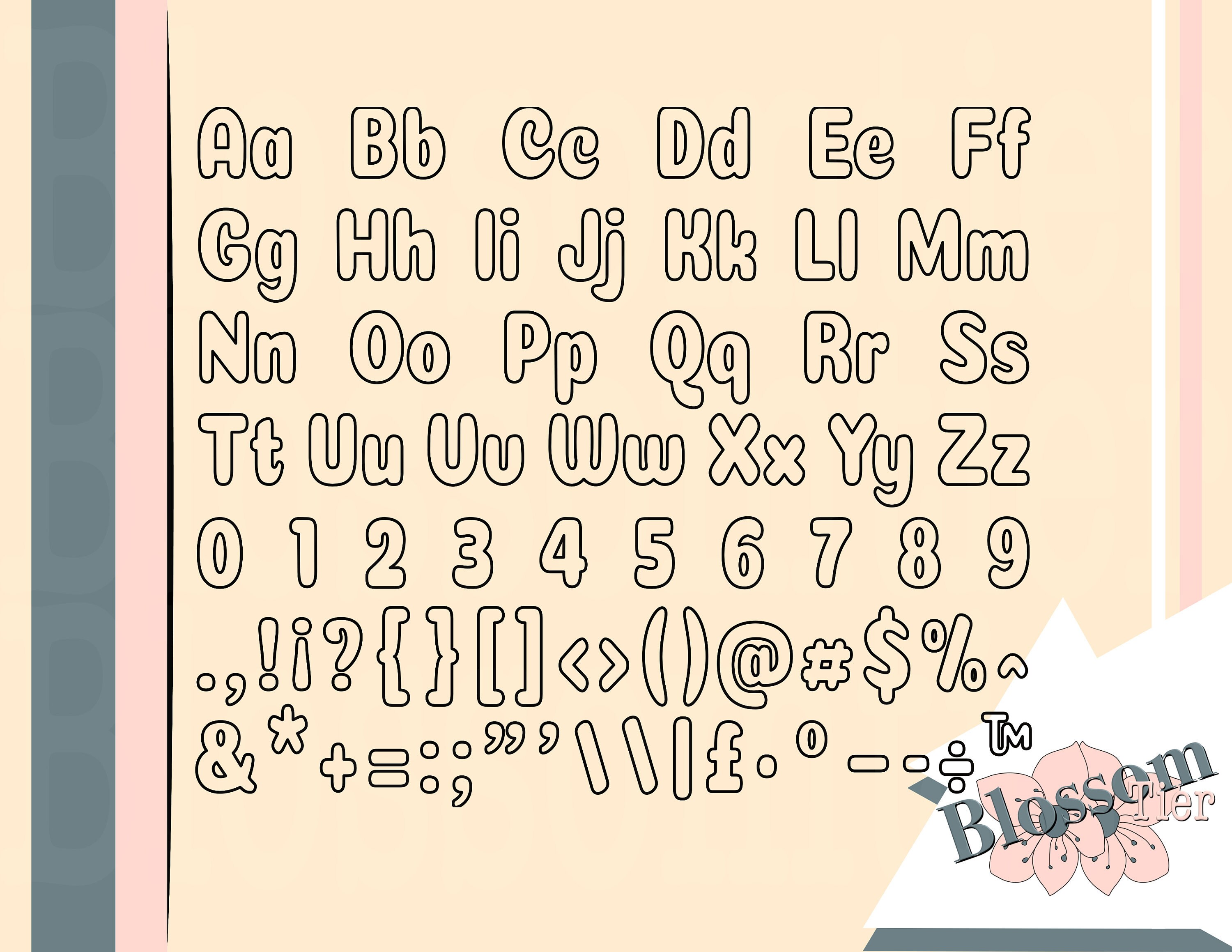 Embellishments Scrapbooking Bubble Font SVG Stamp Font svg Cute ...