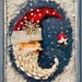 Santa Moon, Framed Jewelry Art, Unique Christmas Gift, Holiday Wall ...