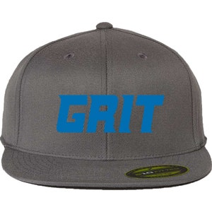 Detroit Grit Flexfit Flat Bill Hat - Detroit Lions Grit - Etsy