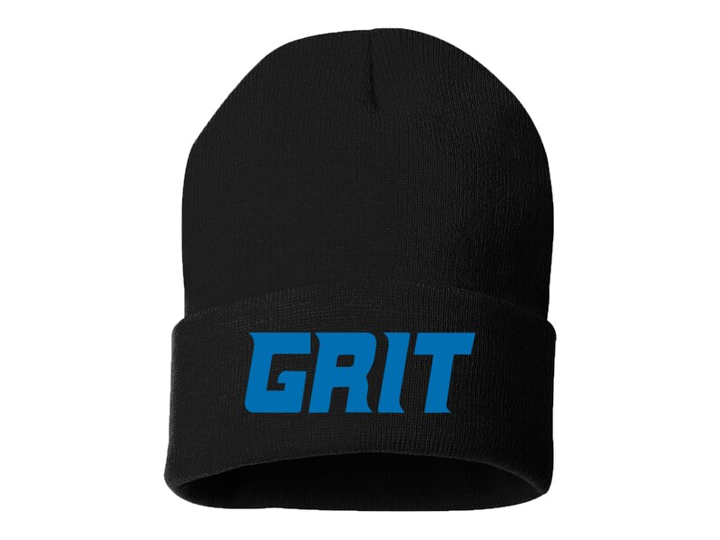 Detroit Grit Cuffed Beanie Hat - Detroit Grit - Etsy