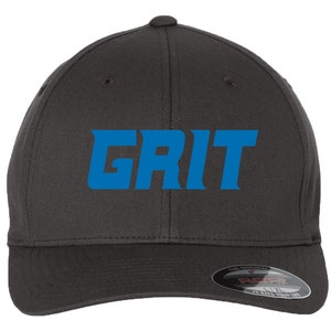 Detroit Grit Flexfit Hat - Detroit Football Grit - Etsy