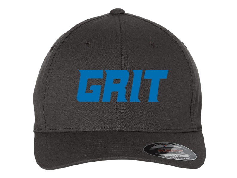 Detroit Grit Flexfit Hat - Detroit Football Grit - Etsy
