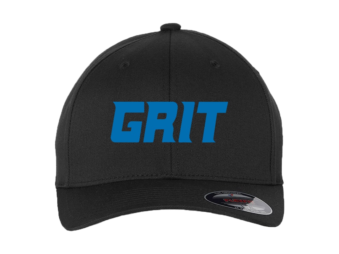 Detroit Grit Flexfit Hat - Detroit Football Grit - Etsy