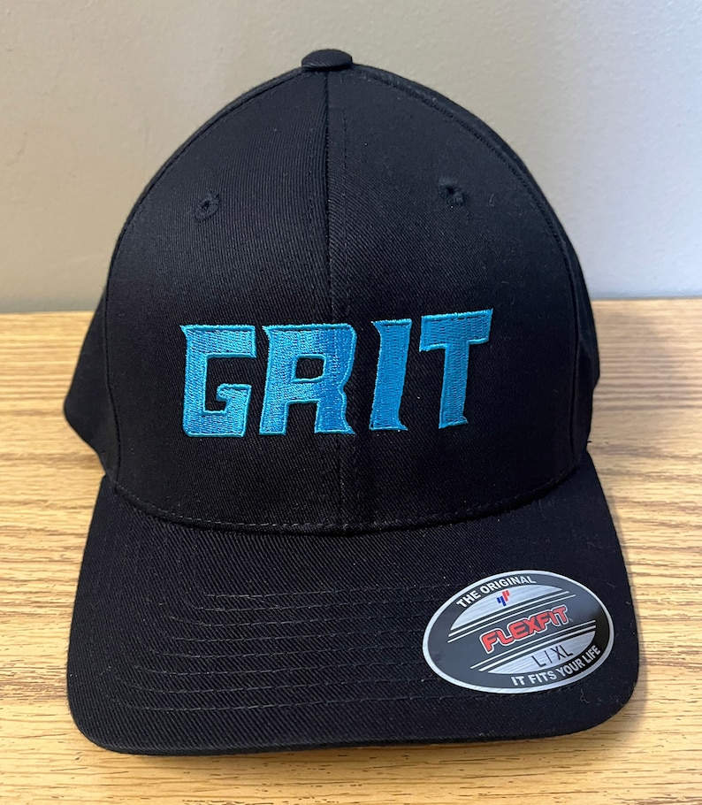 Detroit Grit Flexfit Hat - Detroit Football Grit - Etsy