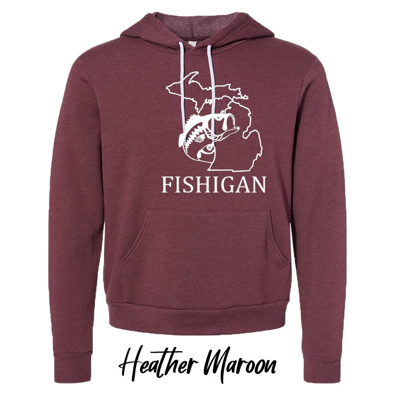 Fish Michigan Hoodie/ Fishigan/ Fishing Sweatshirt/ Michigan - Etsy