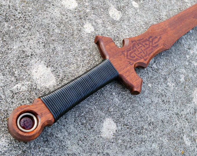 Wood Sword: Mahogany With Wrapped Hilt - Etsy