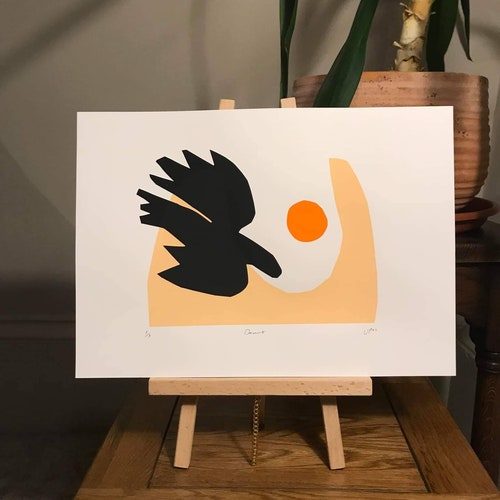 Colourful Layered Shapes A4 Screen Print - Etsy UK