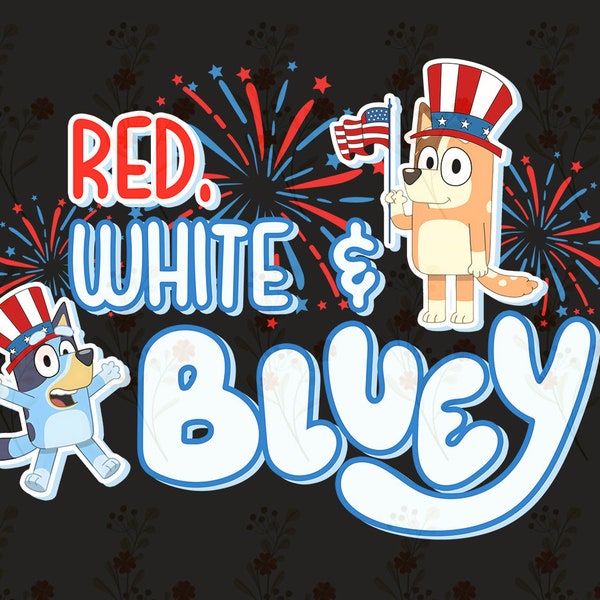 Bluey July 4th Png - Etsy