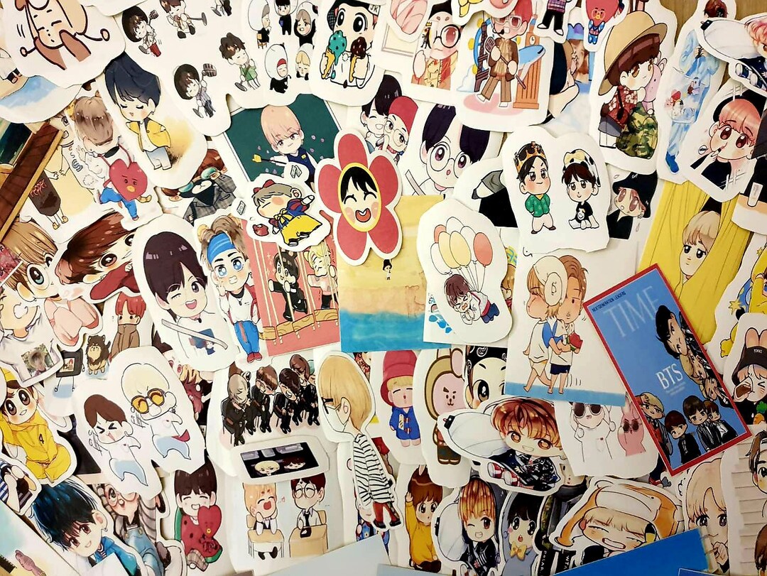 BTS Chibi Stickers - Etsy