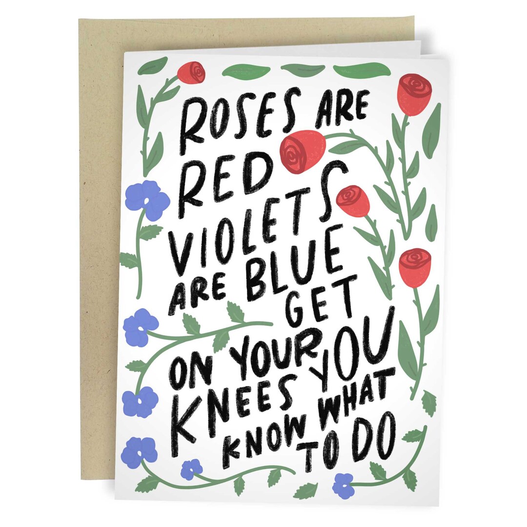 Get on Your Knees You Know What to Do, Funny Valentine's Day Card ...