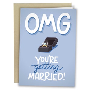 OMG You're Getting Married, Funny Anniversary Card, Wedding Greeting ...