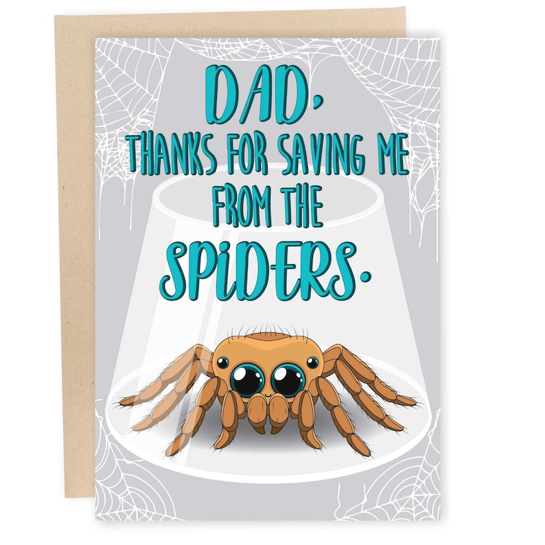 Dad Thank You for Saving Me From the Spiders, Funny Father's Day Card ...