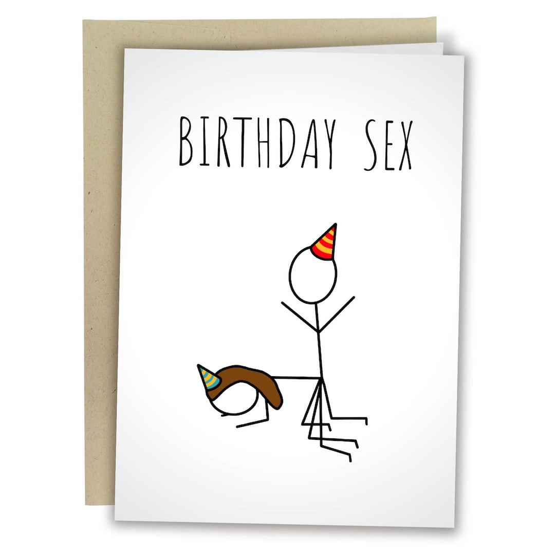 Birthday Sex, Funny Birthday Card, Naughty Greeting Card for Him, Adult ...
