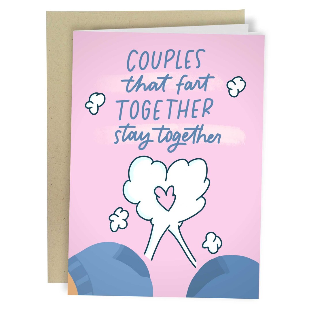 Couples That Fart Together Stay Together, Funny Anniversary Card, Cute ...