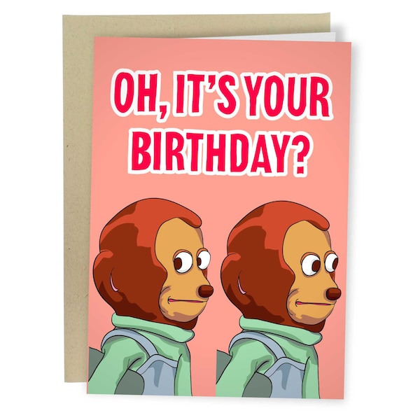 Funny Birthday Card Monkey - Etsy