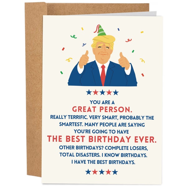 Funny Donald Trump Birthday Cards - Etsy