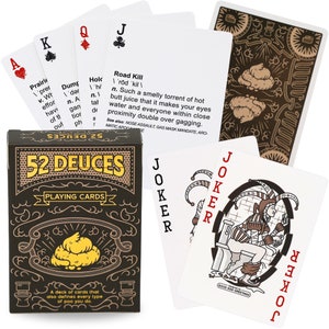 52 Deuces Poop Themed Deck of Cards | Funny Playing Cards for Adults ...