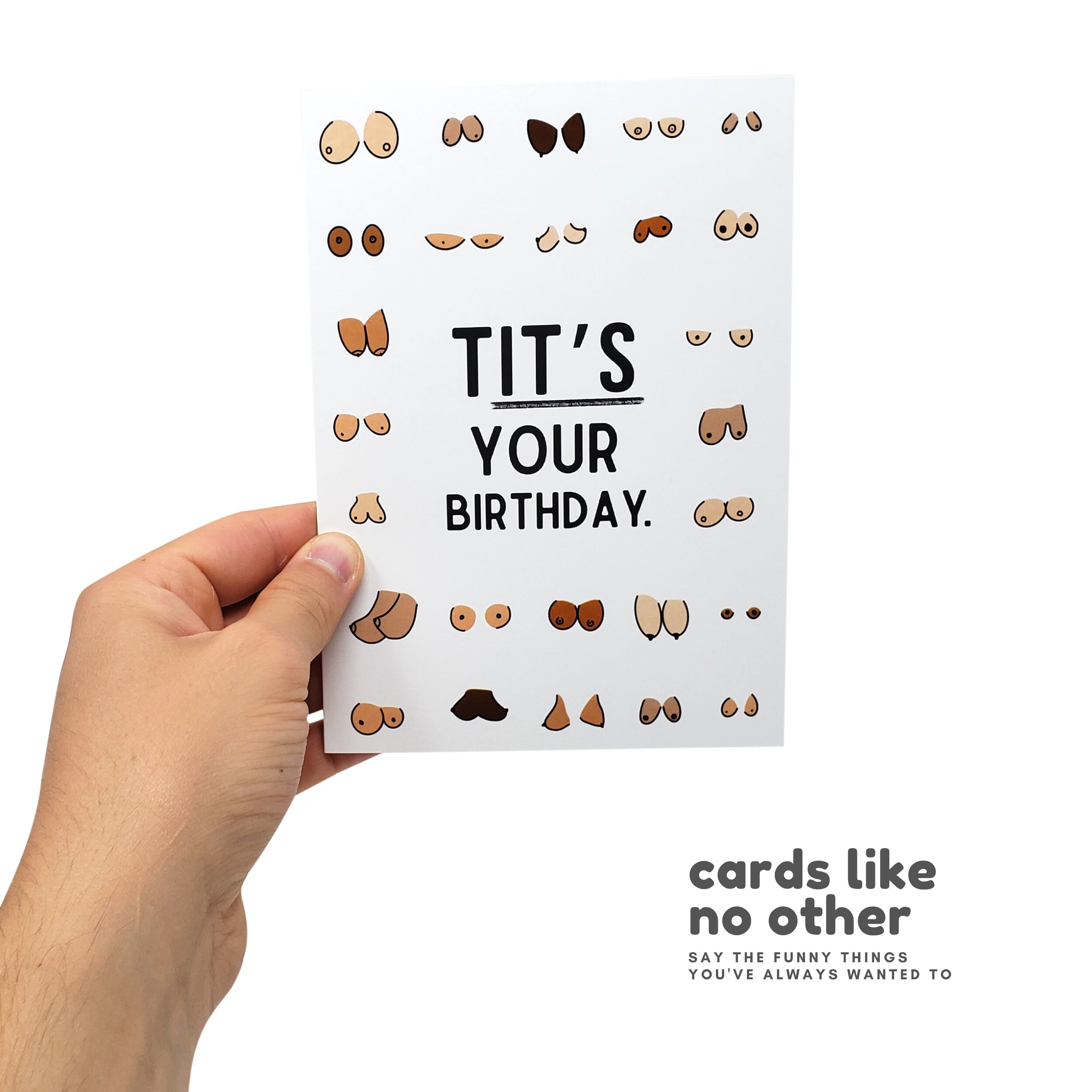 Funny Boobs Tits Your Birthday Card Birthday Card Funny Etsy