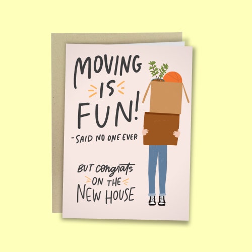 Funny New Home Card Unique Moving House Card - Etsy