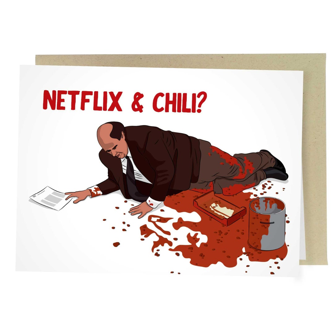 Netflix & Chili, Funny Anniversary Card, the Office Greeting Card ...