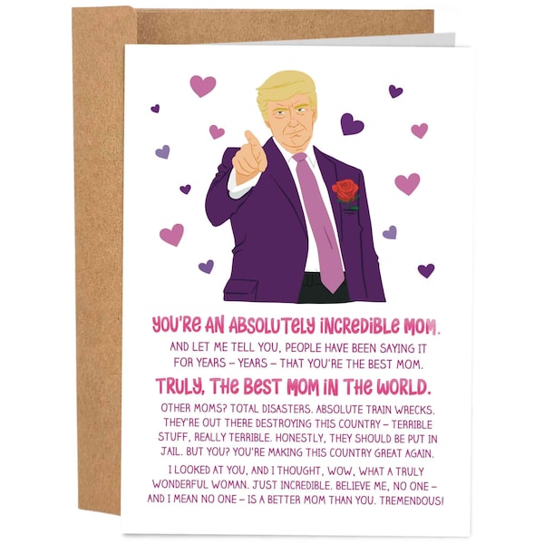 Trump Mother Day Cards Etsy