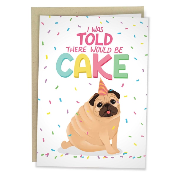 Dog Cake Birthday Card - Etsy