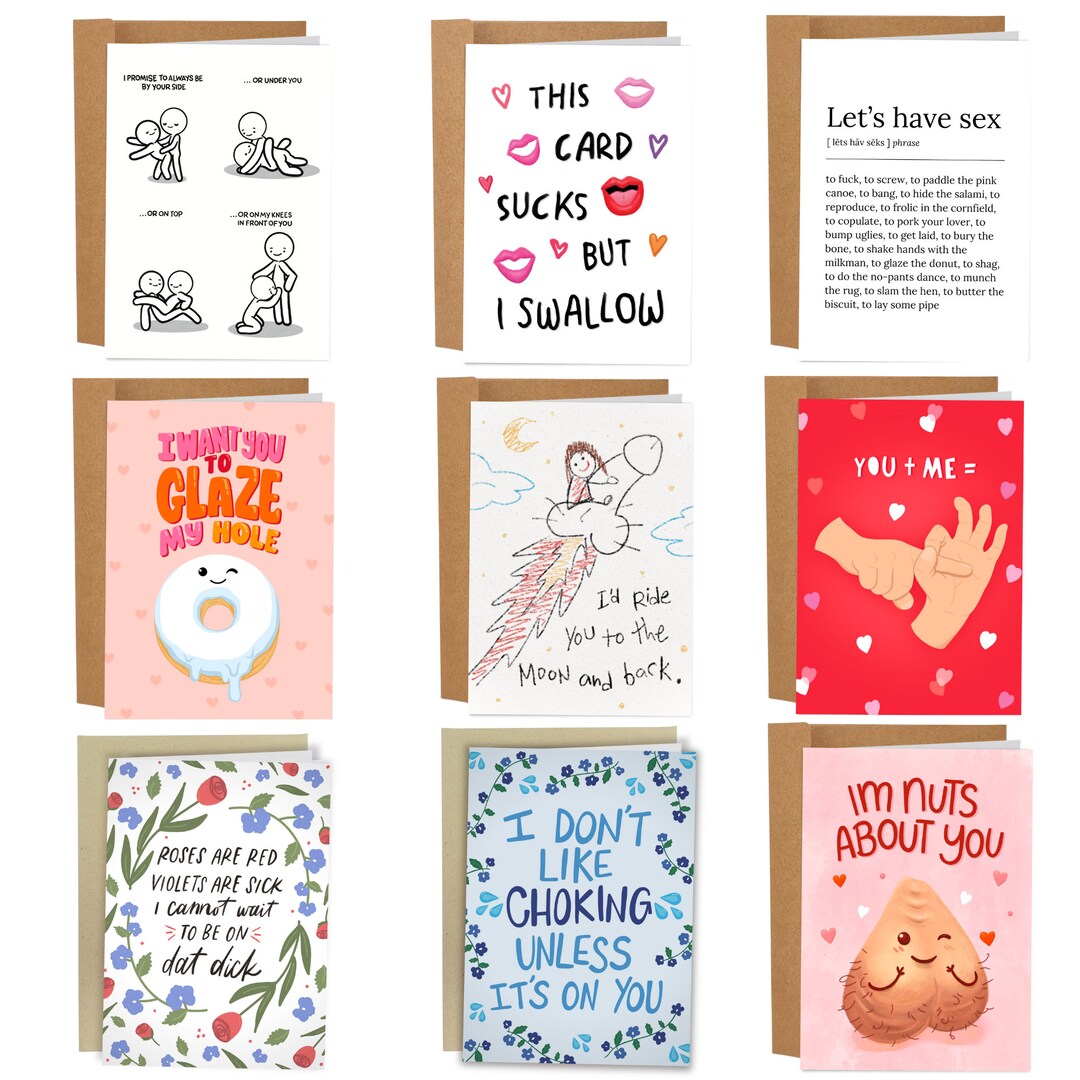 9 Dirtiest Cards Ever Set, Sleazy Greetings Funny Greeting Cards, Funny ...