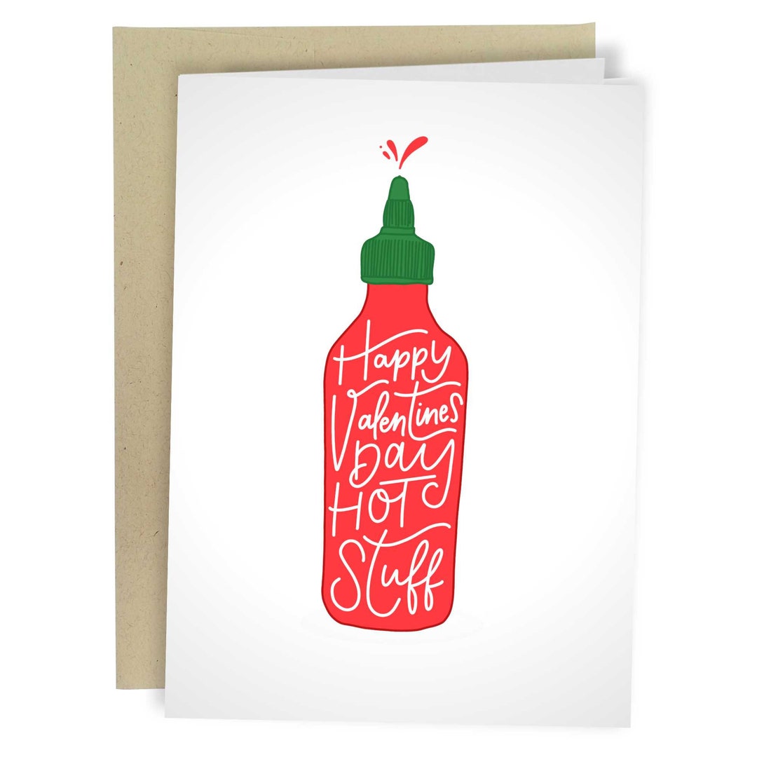 Happy Valentines Day Hot Stuff, Funny Anniversary Card, Cute Greetings ...
