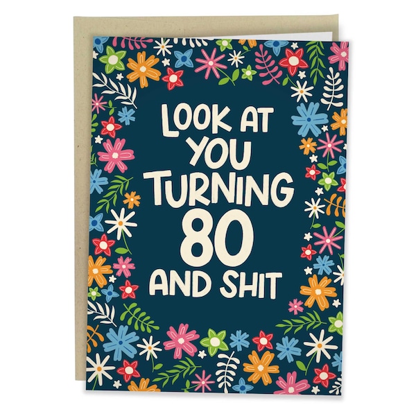Funny 80th Birthday Cards - Etsy