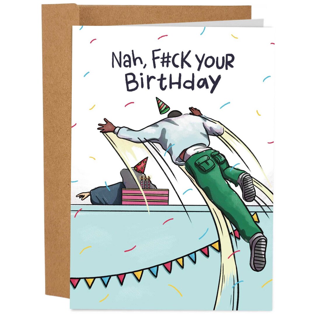 Guy Jumping at the Judge Funny Birthday Card, Joe Biden Card for Friend ...