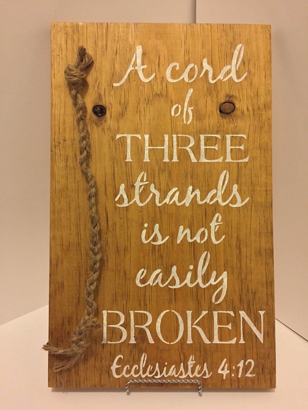 Wedding Ceremony Sign-a Cord of Three Strands-unity Ceremony Sign - Etsy