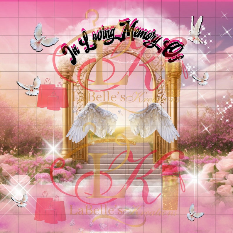 Pretty in Pink Memorial Background - Etsy