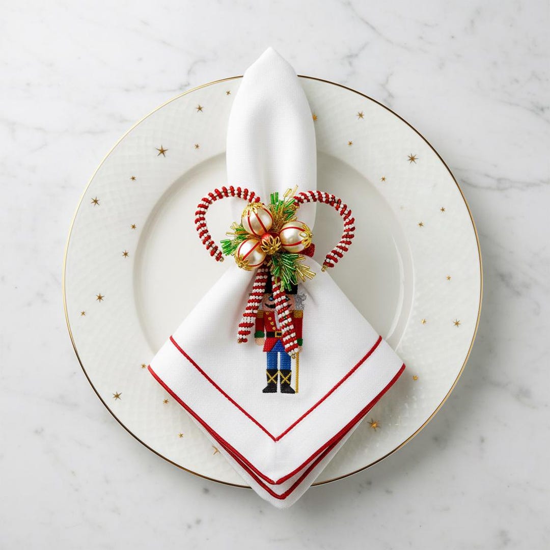 The Candy Cane Napkin Rings, Set of 4 - Etsy