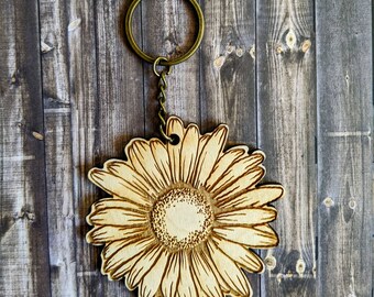 Sunflower Key Chain - Etsy