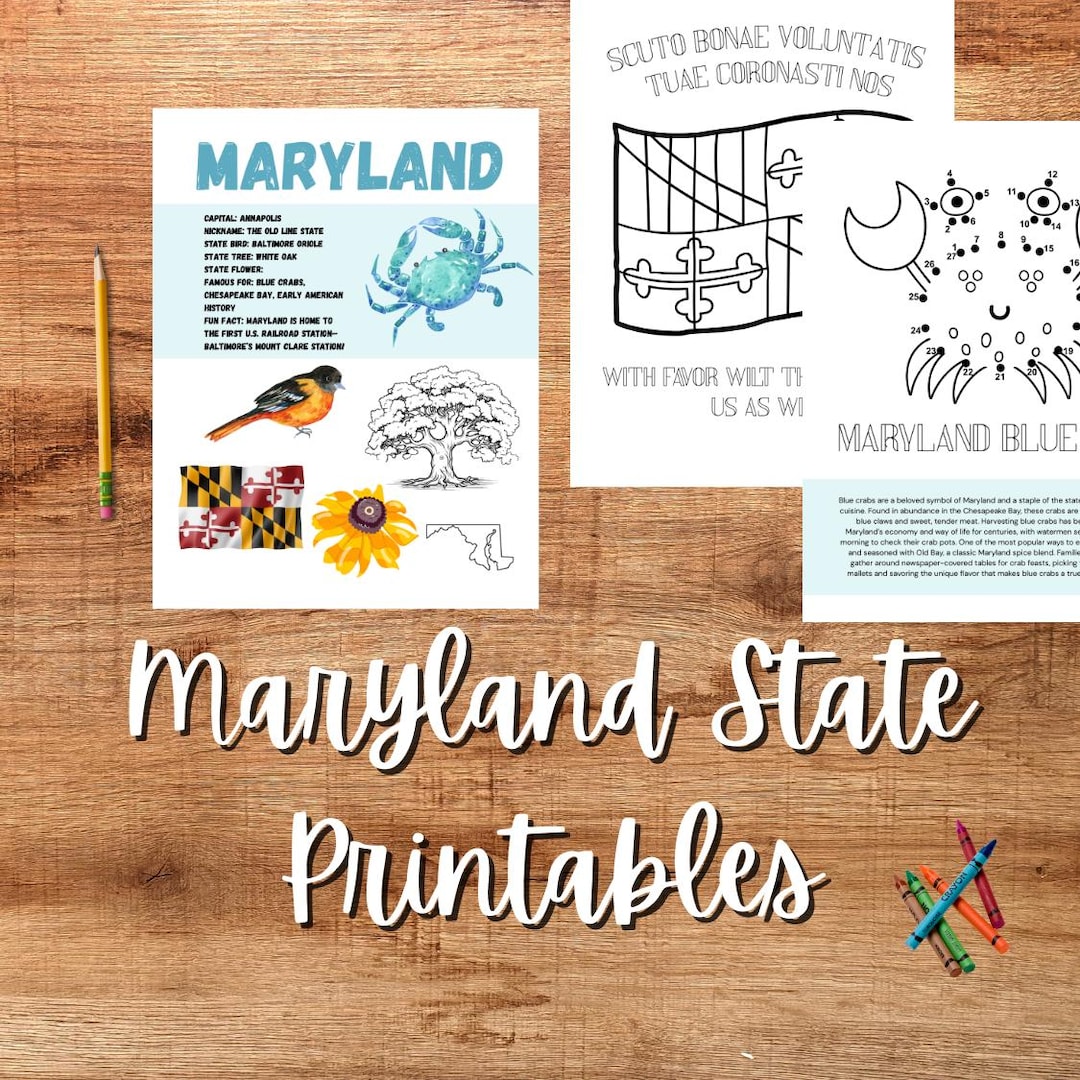 Maryland Road Trip Activity Pack for Kids | 10 Pages of Fun Facts ...