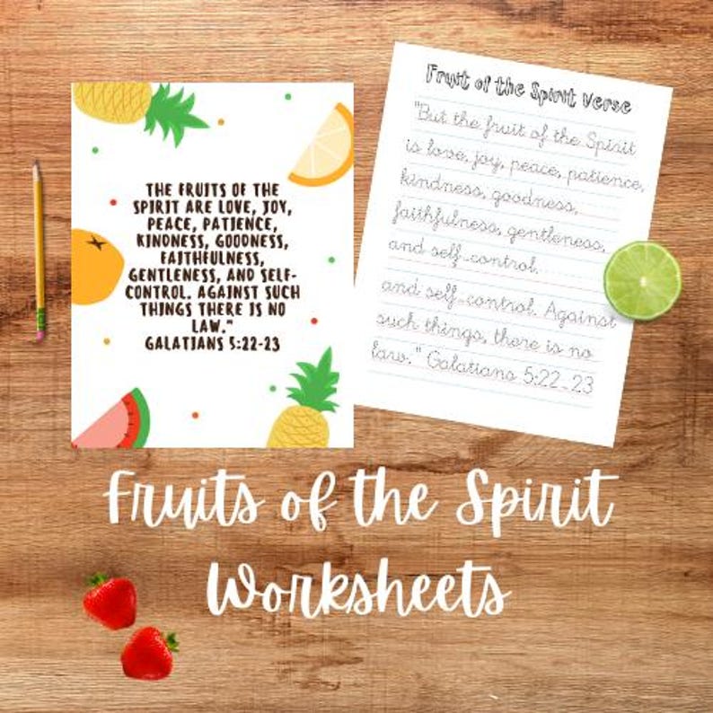 Fruit of the Spirit Unit Study for Kids | Bible-based Christian ...