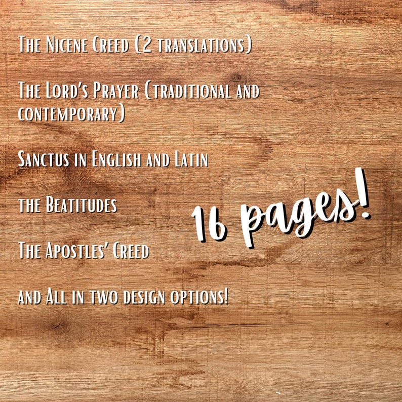 Christian & Catholic Printables for Kids | Nicene Creed, Apostles Creed ...