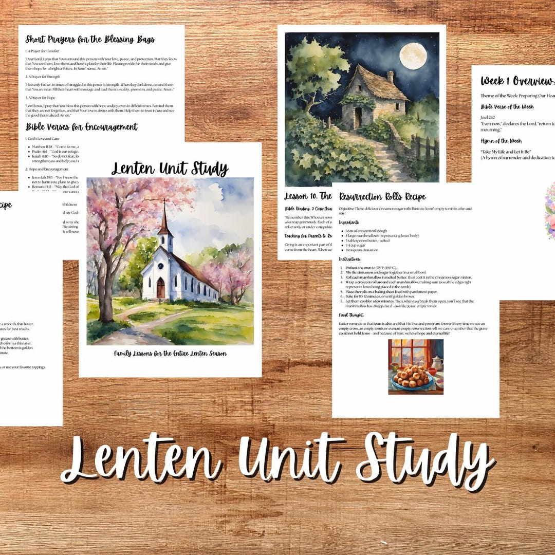 Lent Unit Study for Kids for the Entire Lenten Season| Christian ...